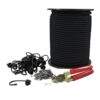 1/4″ Polyester DIY Bungee Cord with Hooks Kit (w/ 120ft Cord)