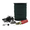 1/4″ Polyester DIY Bungee Cord with Hooks Kit (w/ 120ft Cord)